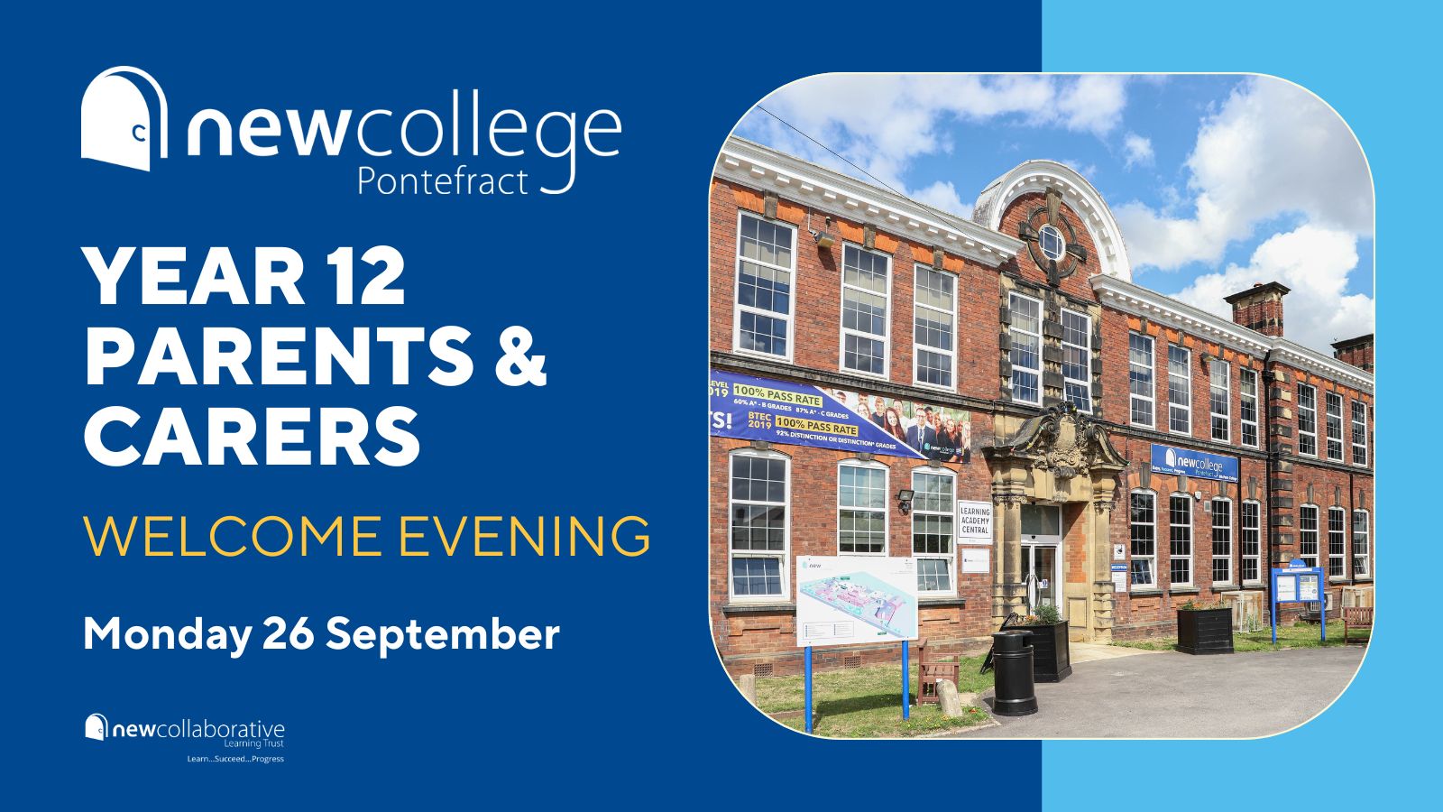 Parents and Carers Welcome Evening : New College Pontefract